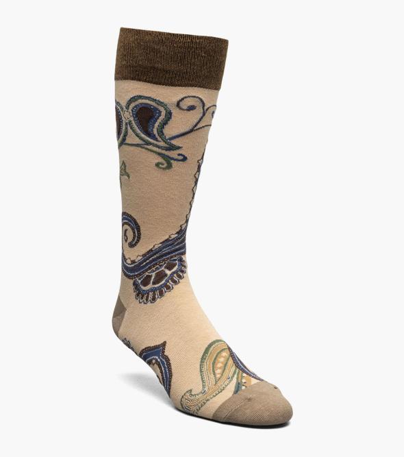 Pop of Paisley Men's Crew Dress Sock Men’s Socks | Stacyadams.com