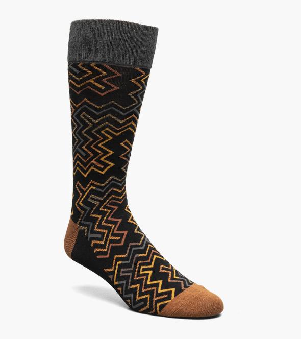 Cool Lines Men's Crew Dress Sock Men’s Socks | Stacyadams.com
